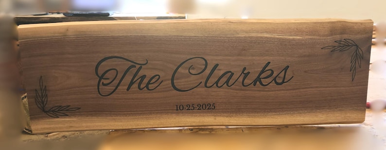 Custom Live Edge Wedding Sign | Carved With Names | Cozy Farmhouse ...