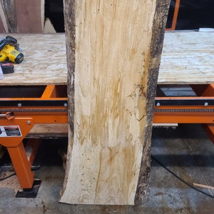 Spalted Hickory. Live-edge Slab. Flattened, Planed, Vacuum-kiln Dried ...