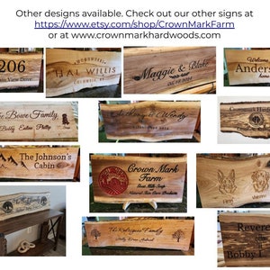 Custom Live Edge Wood Address Sign Carved With House Number or Street ...