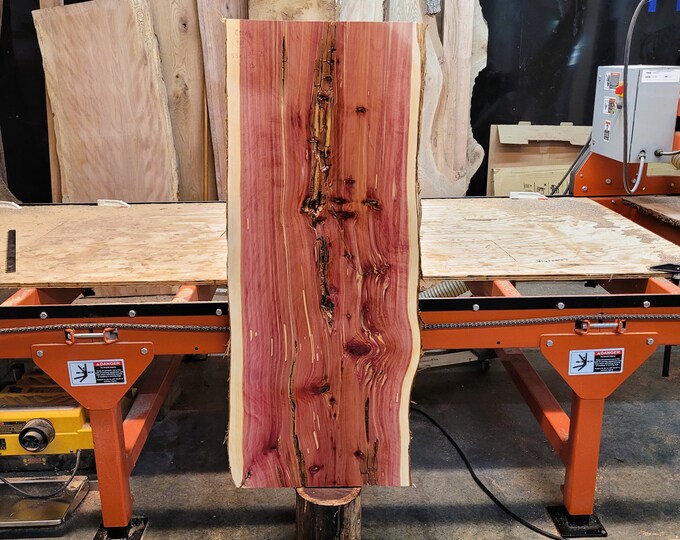 Cedar Slab. Live-edge, Multi-figured Slab. Flattened, Planed, Vacuum ...