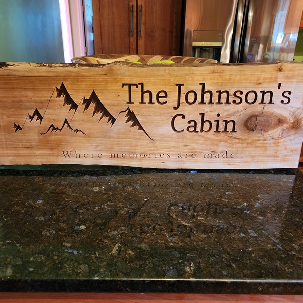 Wood Cabin Sign - Etsy