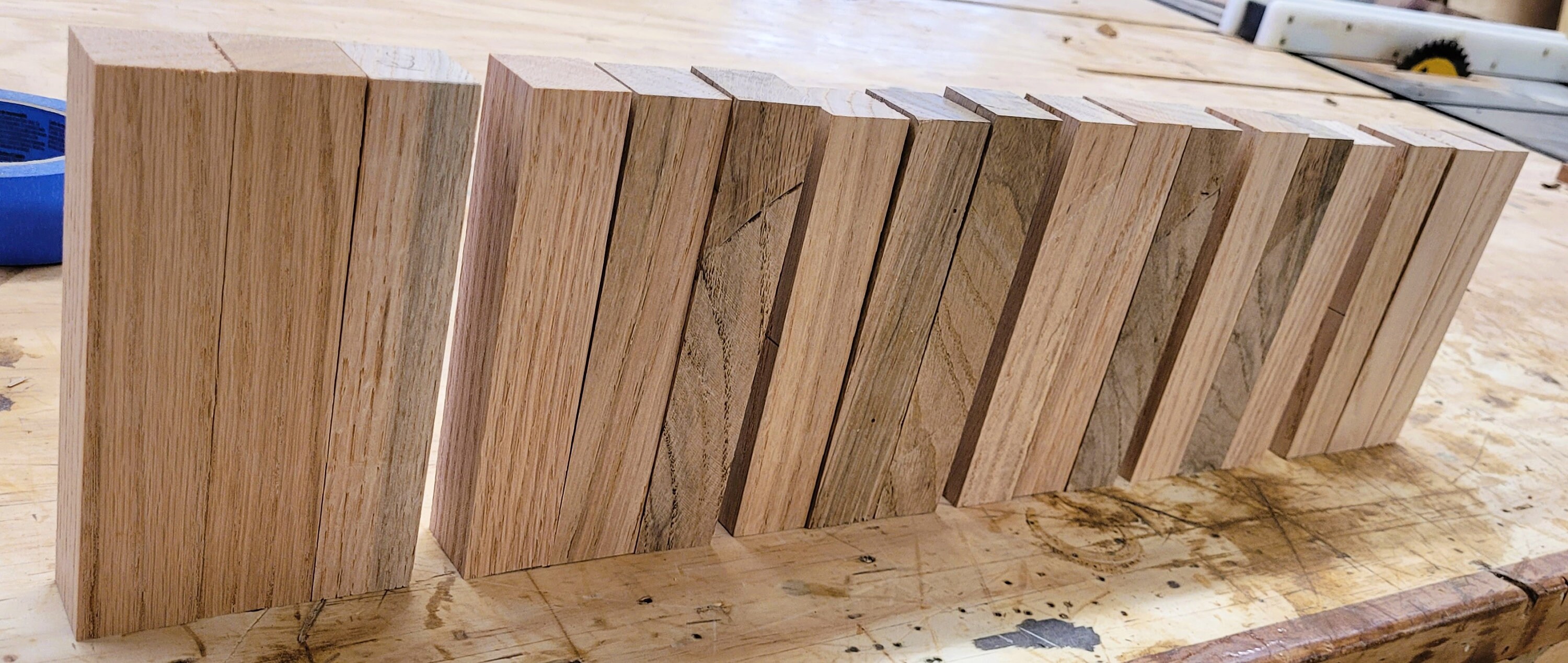 Red Oak Wood Turning Blanks, 18 Piece Set. (5 7/8"-6"x1 1/8") - Etsy