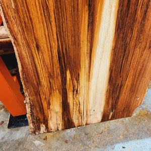 Spalted Red Oak Wood Slab. 90 " X 24 - 17" X 1 3/8 ". Live-edge. Multi ...