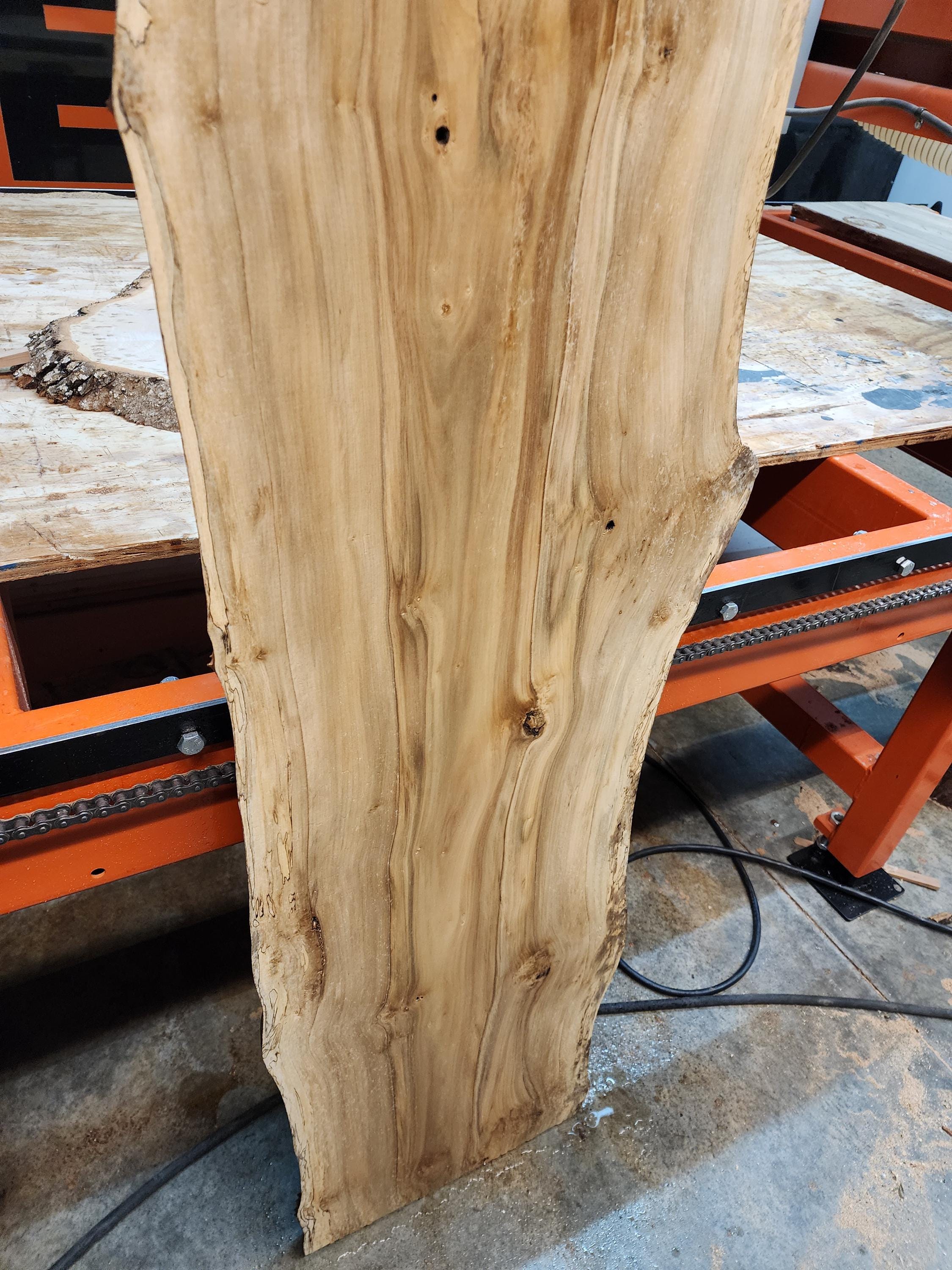 Gum Wood Slab. 67" X 17 - 15" X 1 1/4" Live-edge, Multi-figured Slab ...
