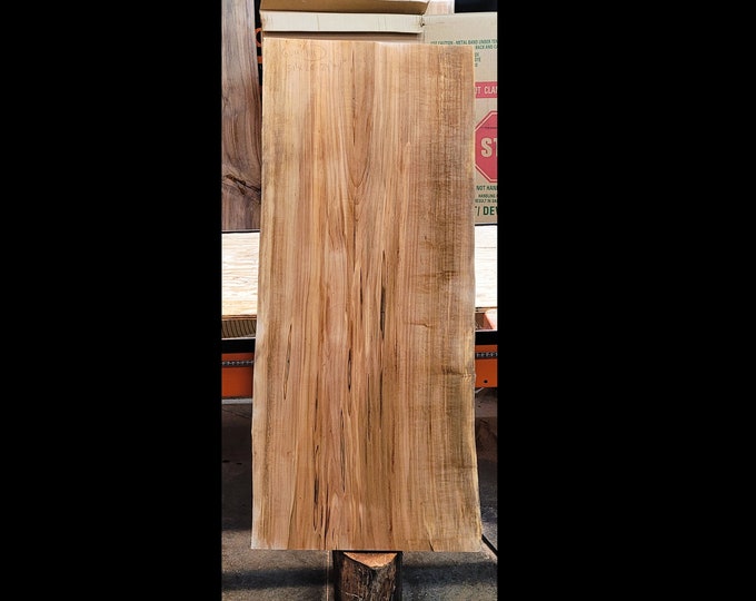 Gum Slab, Spalted. 51.5" X 20-24.5" X 1 3/4". Live-edge. Multi-figured ...
