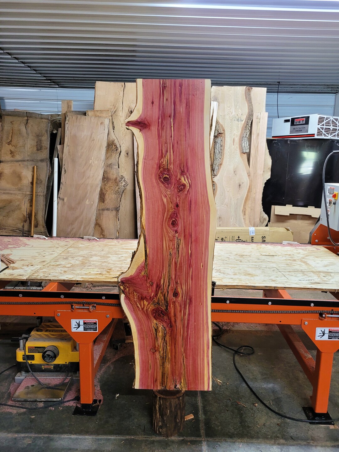 Cedar Slab. Live-edge, Multi-figured Slab. Flattened, Planed, Vacuum ...