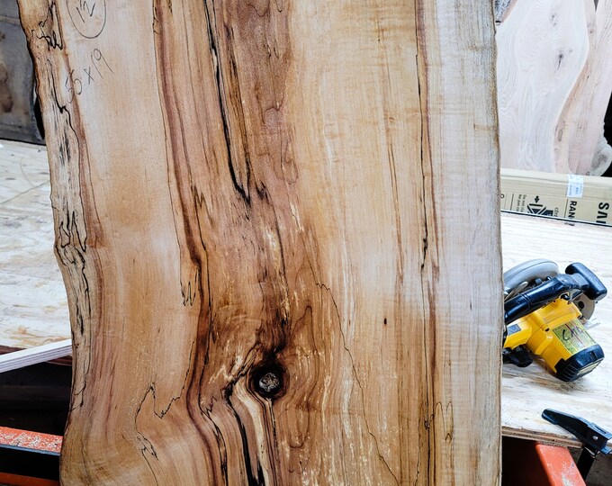Spalted Hard Maple. Live-edge. Multi-figured Slab. Flattened, Planed ...