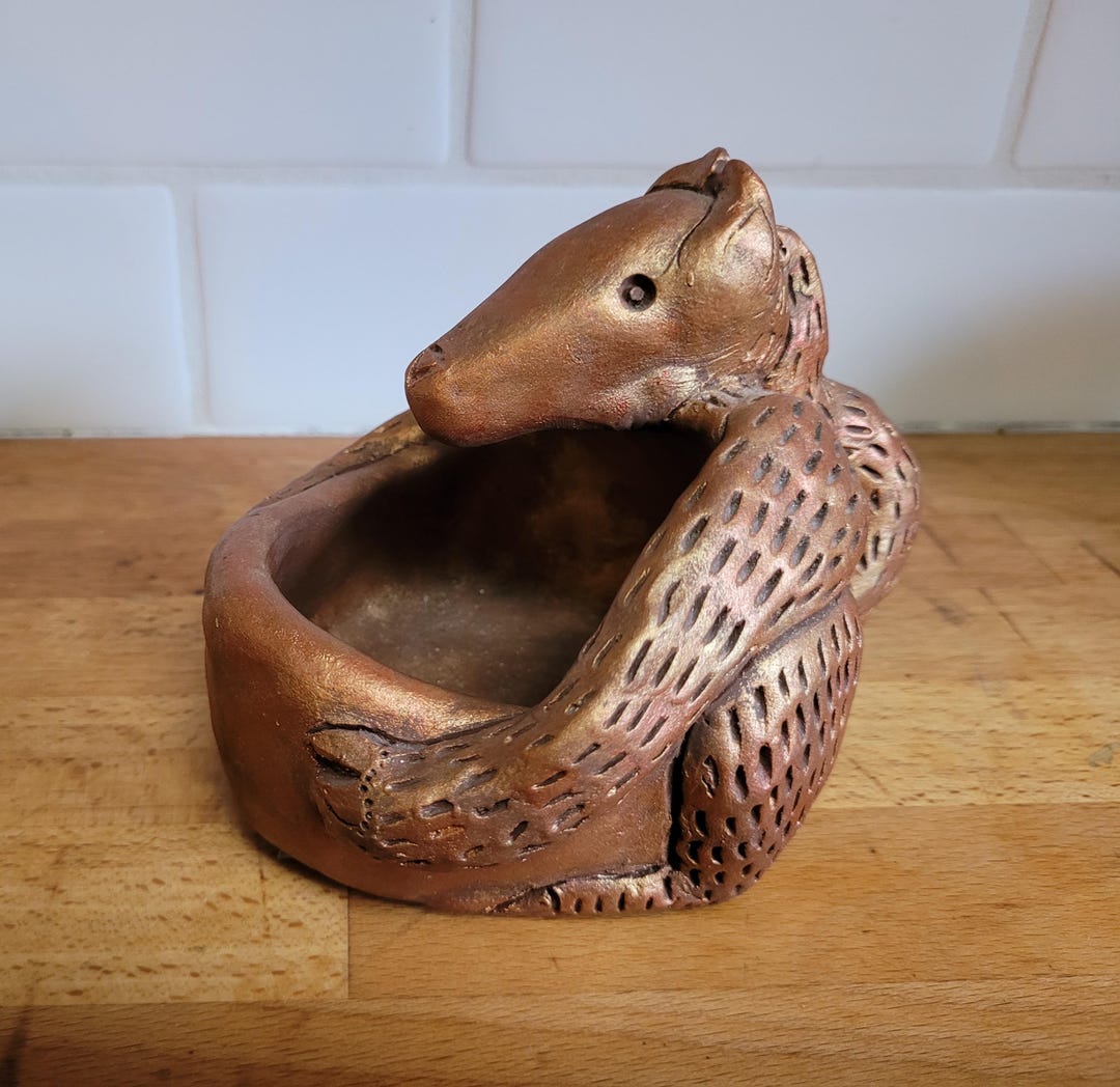 OMG How Sweet Hand Made Pottery Armadillo / Pangolin in Rose Gold ...