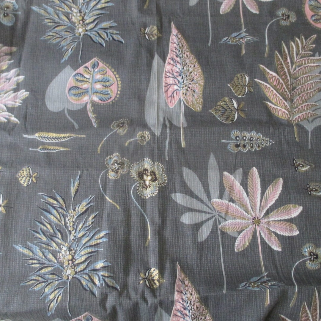 Vintage 1950s Atomic Plant Waffle Cotton With Pinks, Blues, Gold on a ...