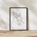 Horse Poster and His Accomplice Rider, Minimalist Wall Decoration Line ...
