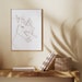 Horse Poster and His Accomplice Rider, Minimalist Wall Decoration Line ...
