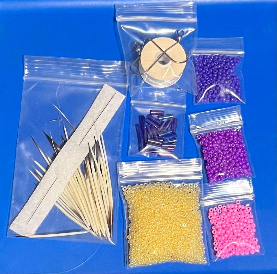 Brick Stitch Porcupine Quill Earring Kit - Etsy