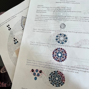 Circular Square Stitch Star Pattern - Etsy