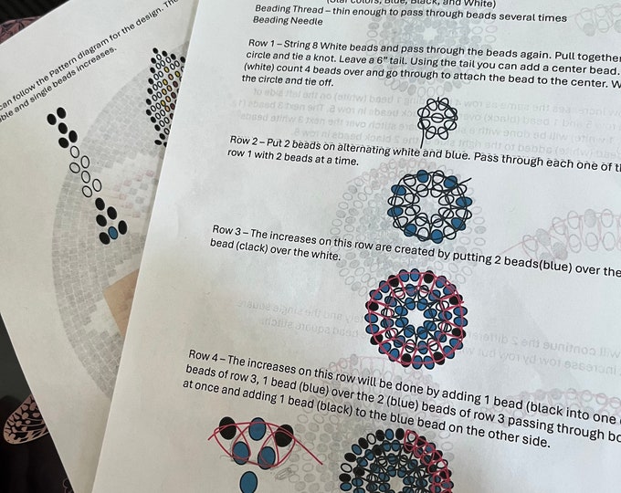 Circular Square Stitch Star Pattern - Etsy