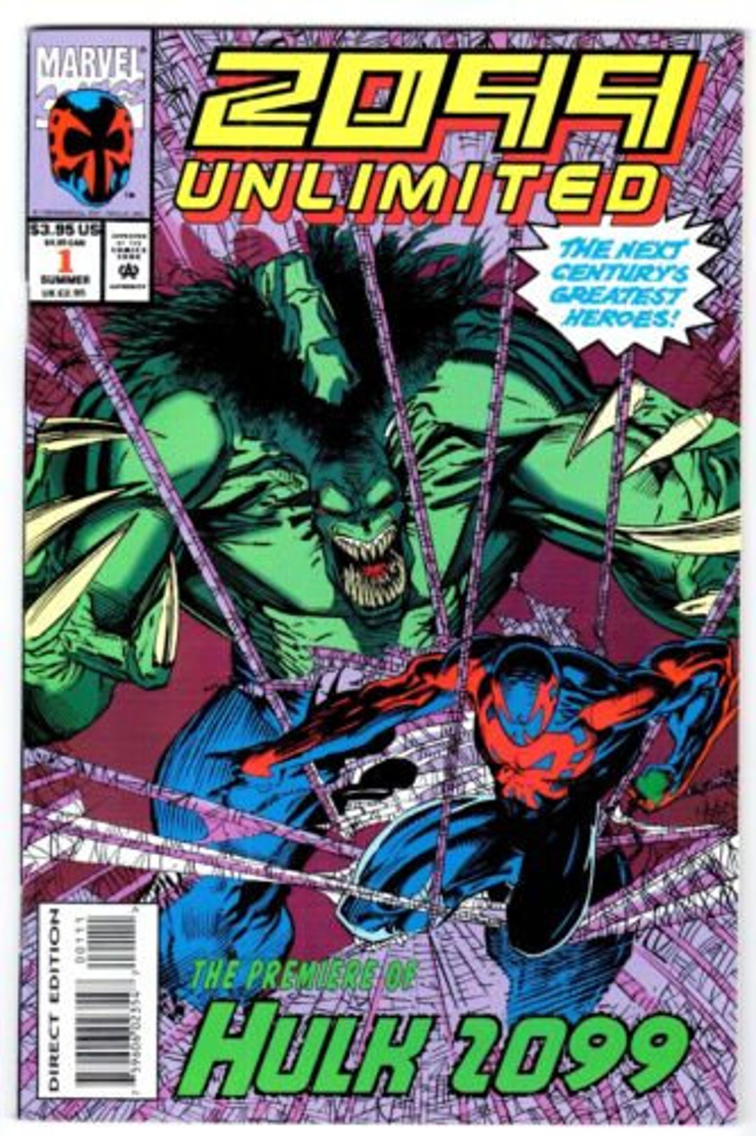 2099 Unlimited 1 Origin 1st Appearance Of Hulk 2099 3223 Etsy