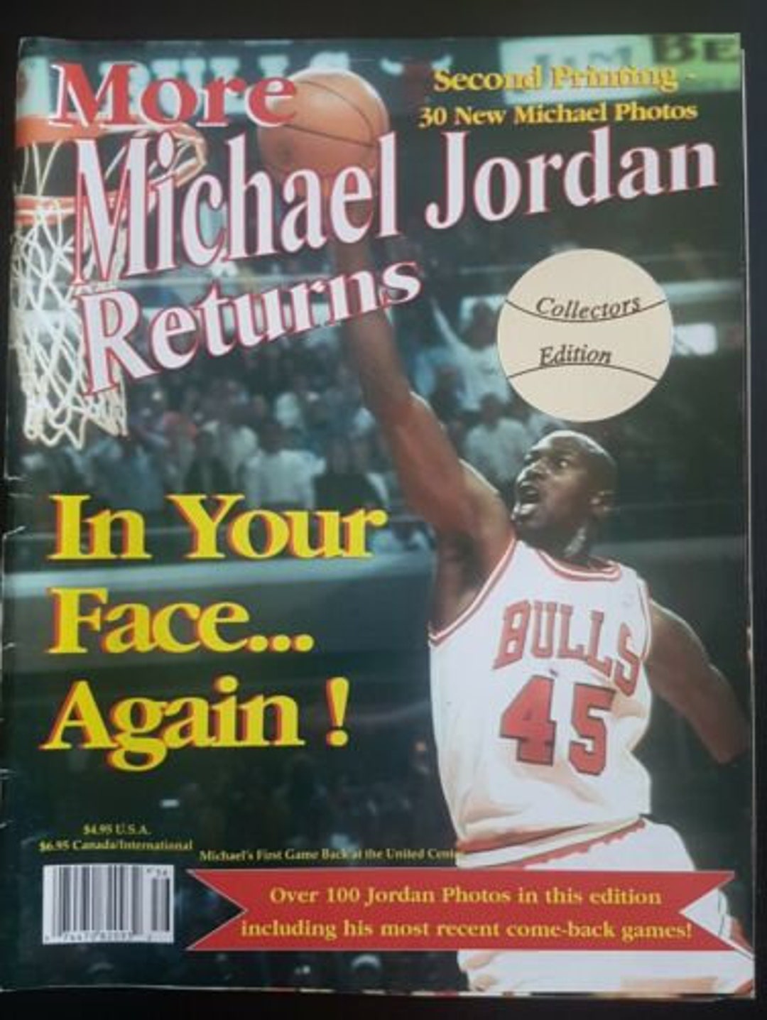Vintage More Magazine Michael Jordan Returns Collector Edition 1995 ...