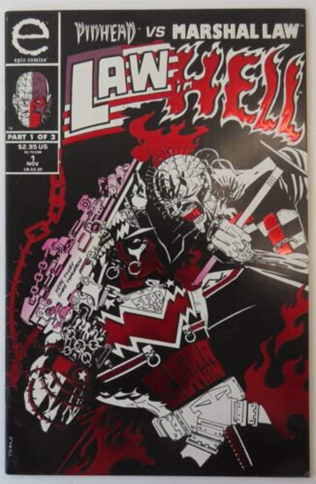 Pinhead VS Marshall Law 1 Red FOIL COVER 3638 - Etsy