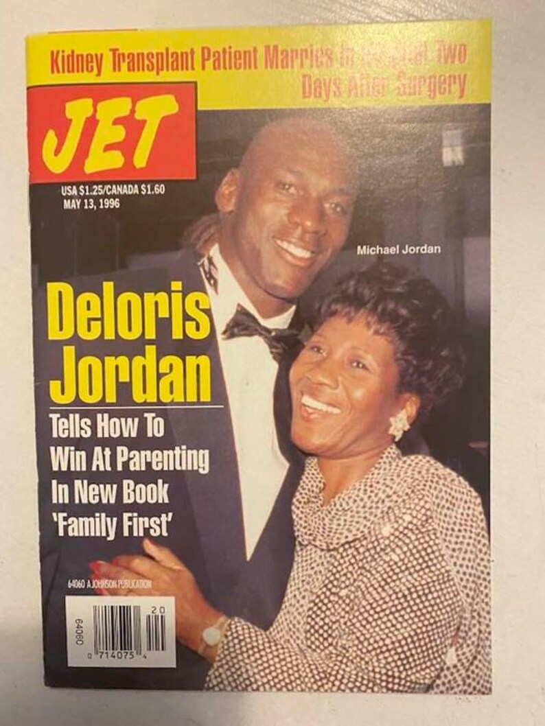 Michael Jordan Jet Magazine May 13 1996 Deloris Family First 3720 - Etsy