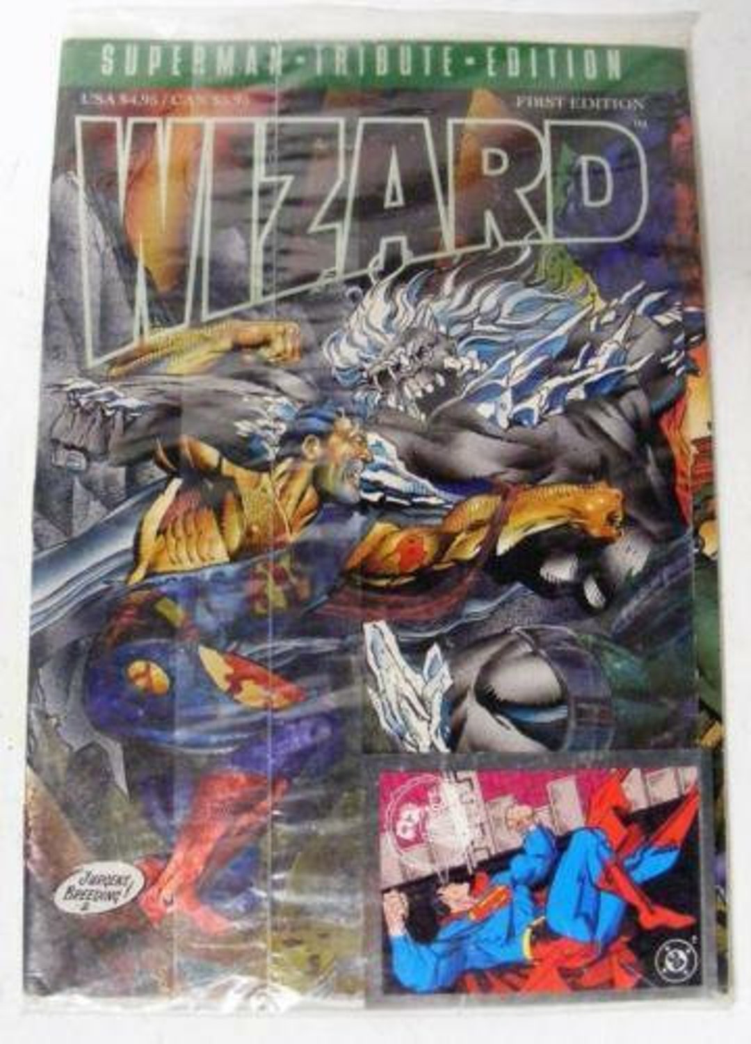 Wizard Comic Magazine Superman Tribute First Edition SEALED W/ CARD ...