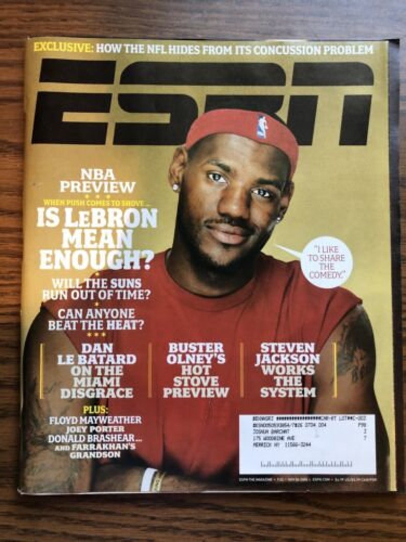 Lebron James ESPN the Magazine is Lebron Mean Enough November 6th 2006 ...
