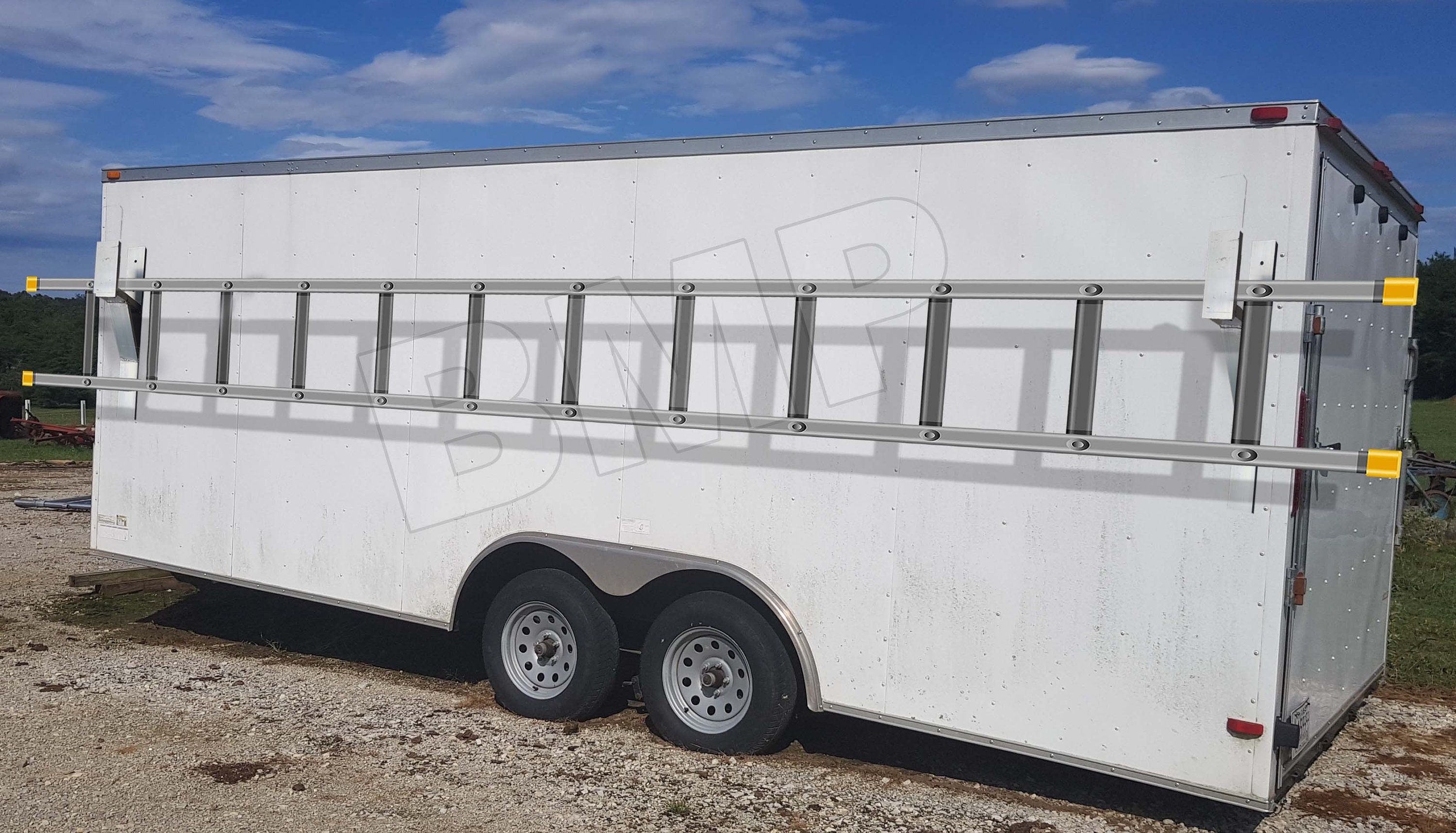 Ladder Rack Aluminium Pair, Enclosed Trailer, Wall Mount, Shop ...