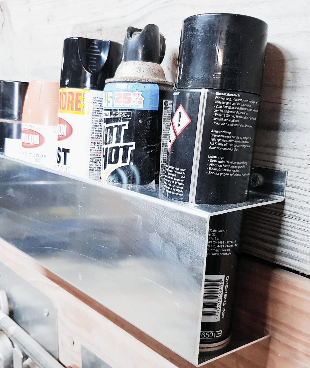 10 Spray Bottle Aerosol Can Rack Shelf Holder Trailer Shop Garage ...