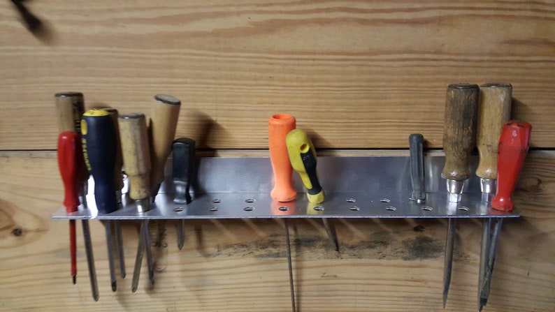 Screwdriver Holder Organizer Shop Trailer Wall Wood Working Tool Race ...