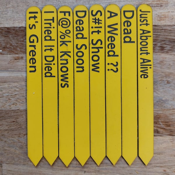 Funny Garden Markers - Etsy UK