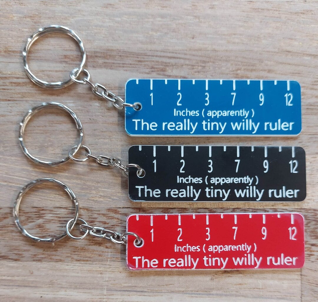 Joke Really Tiny Willy Ruler Keyring Small Penis Humorous Keyring - Etsy UK
