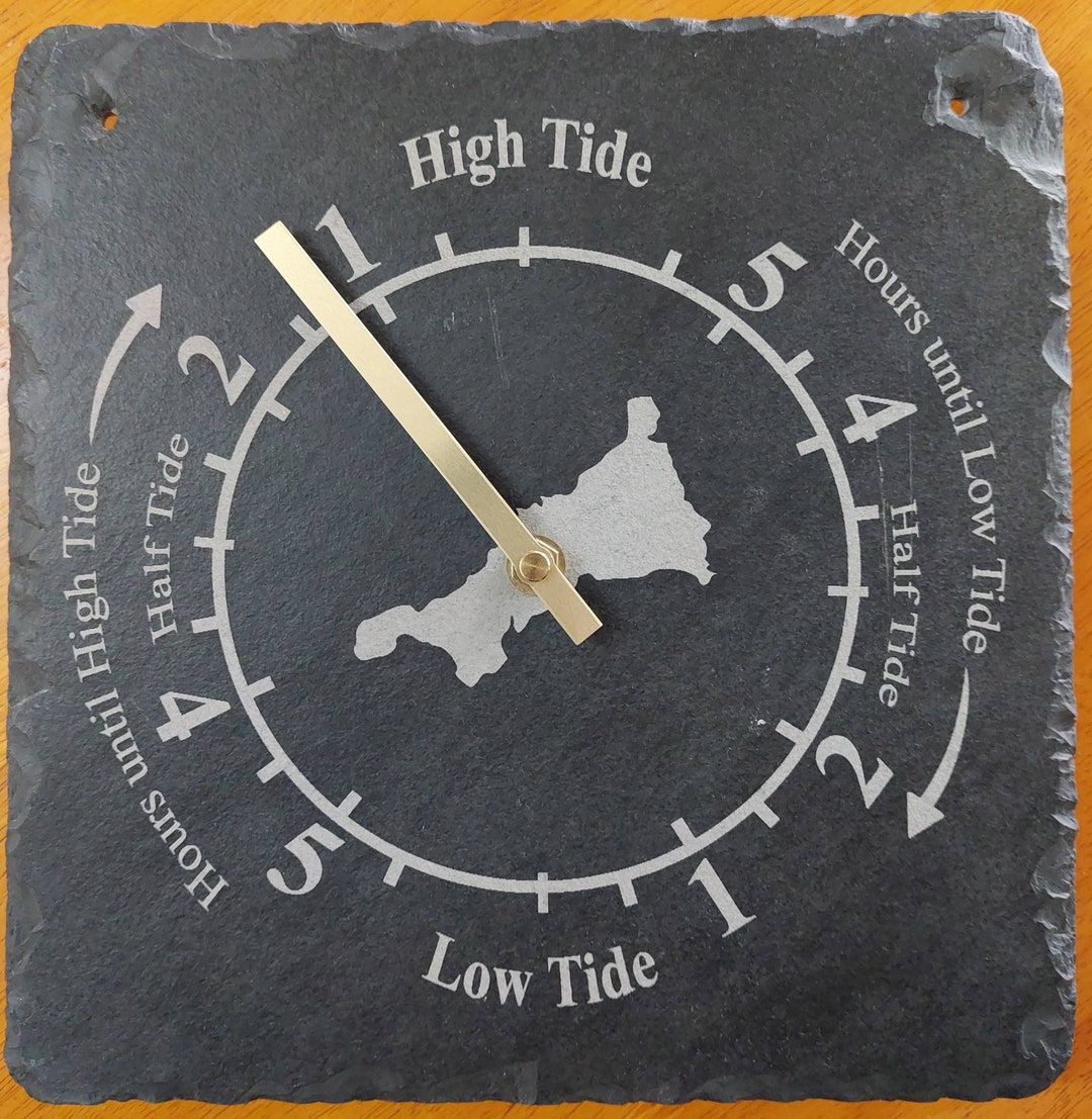 Cornwall Tide Clock: Etched Slate Cornish Tidal Indicator - Etsy UK