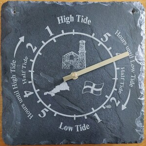 Cornwall Tide Clock: Etched Slate Cornish Tidal Indicator - Etsy UK