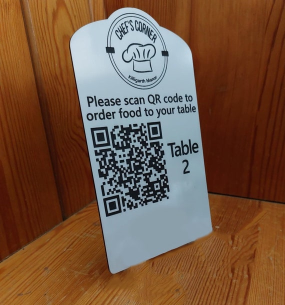 QR Code Table Number QR Code Menu Sign Table Number | Etsy UK