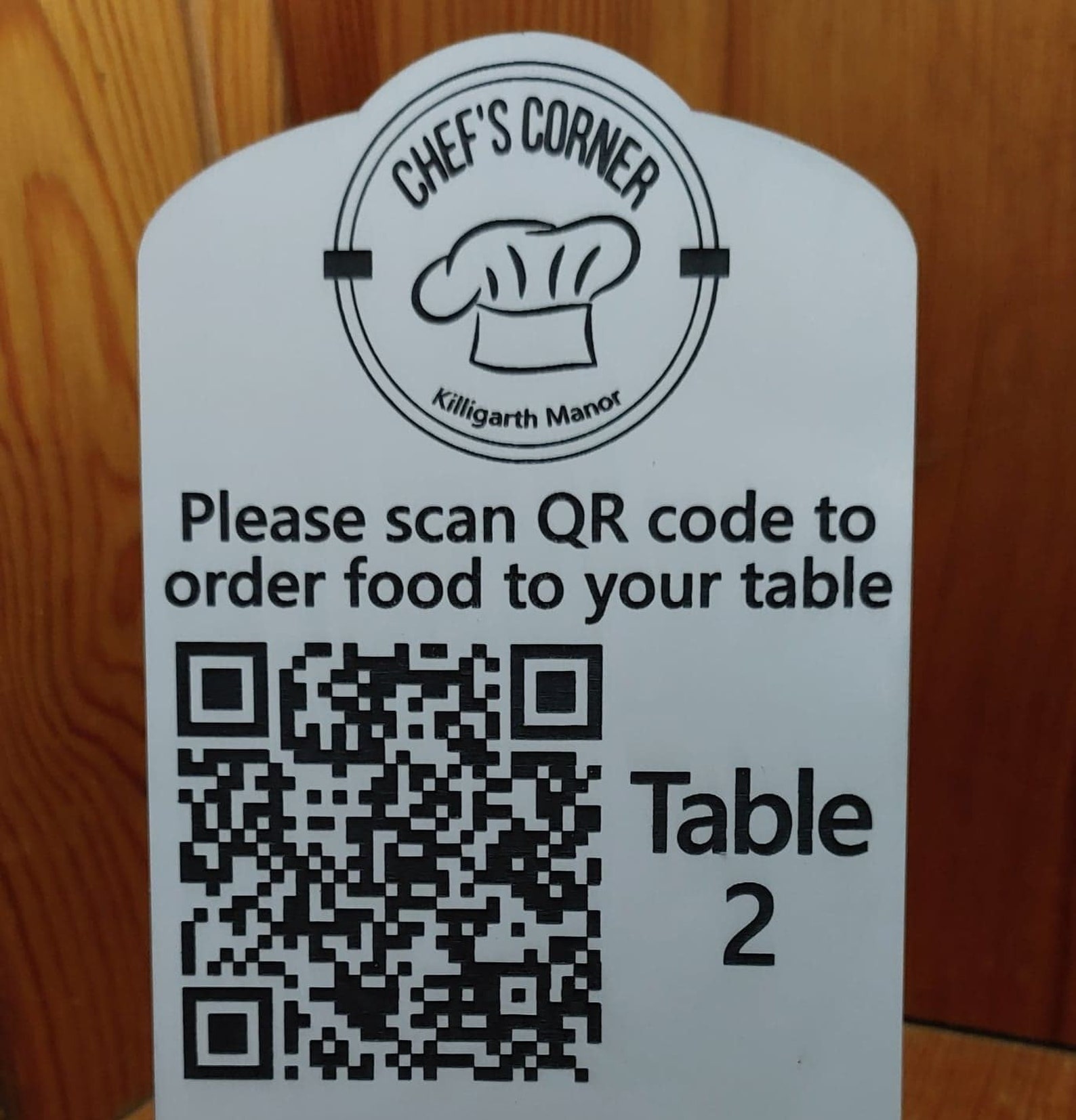 QR Code Table Number QR Code Menu Sign Table Number | Etsy UK