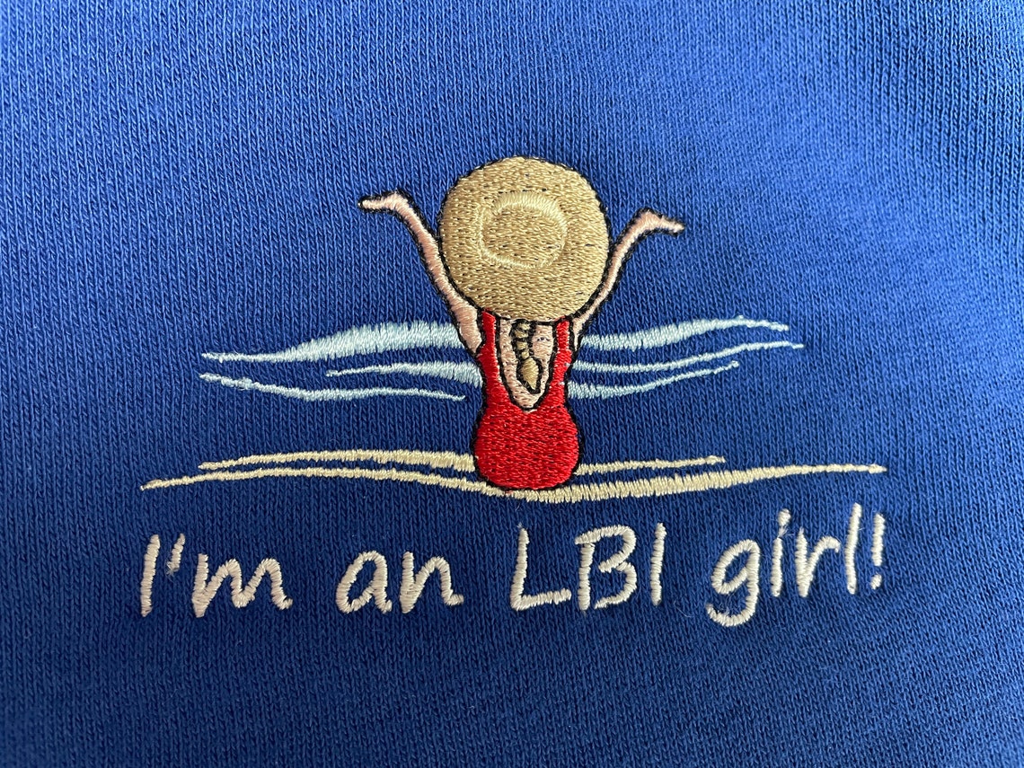 Signature "i'm an LBI Girl!" 1/4 Zip Sweatshirt - Etsy