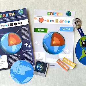 Solar System Busy Book Outer Space Flash Cards Astronomy Learning ...