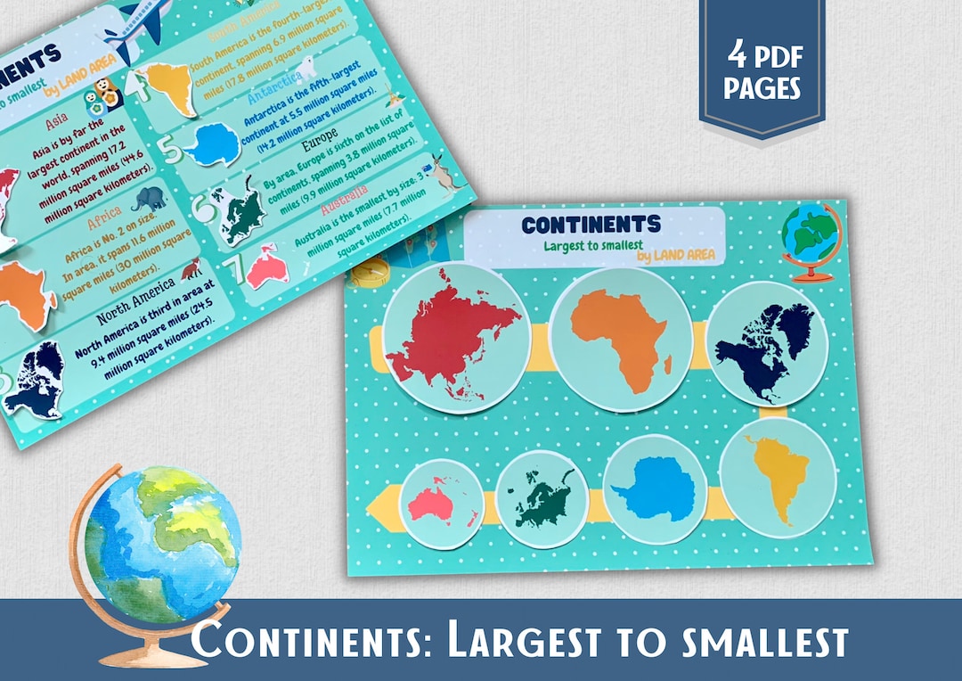 Continents Printable Activity Pack World Geography Busy Book Map ...