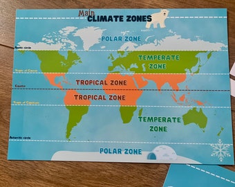 World Climate Zone Map For Kids