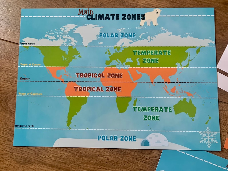 Main Climate Zones Printable Activity Pack World Geography Map ...