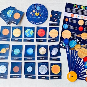 Solar System Busy Book Outer Space Flash Cards Astronomy Learning ...