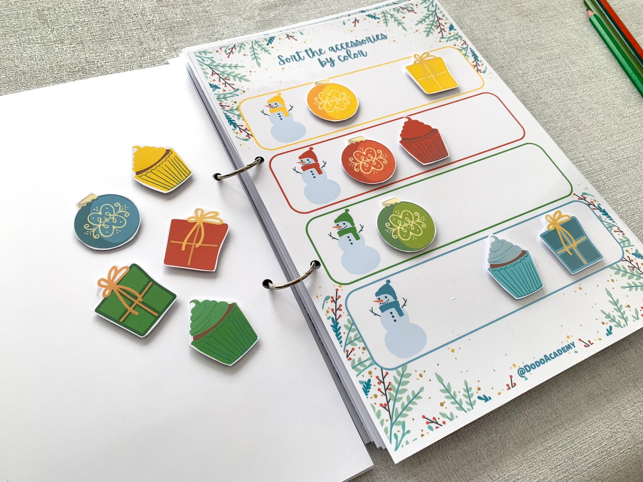 Christmas Busy Book Printable Toddler Christmas Activity - Etsy