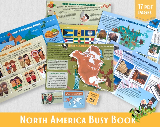 World Continents Dot Marker Worksheets montessori Geography Printable ...