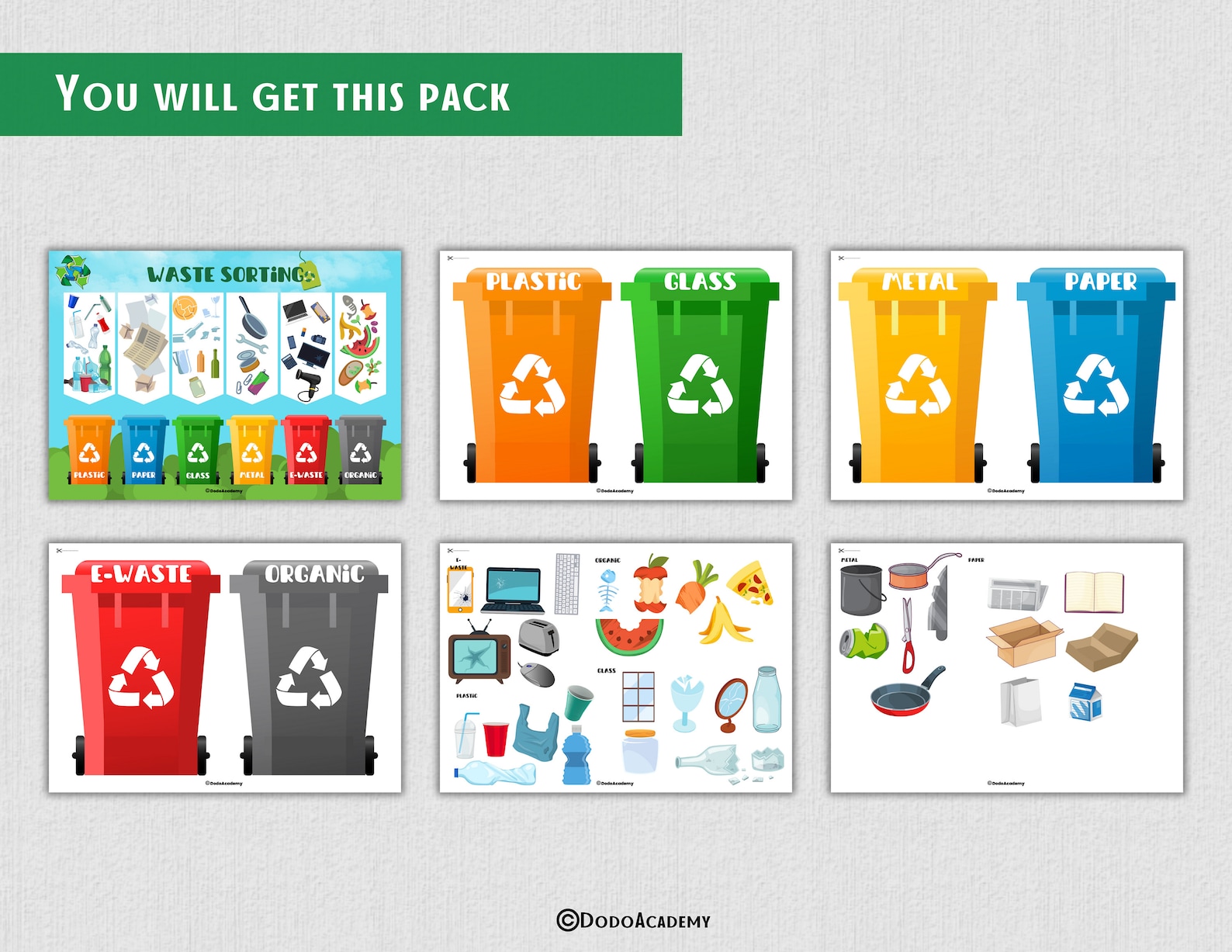 Waste Sorting Activity Recycling Game Earth Day Printable Garbage ...