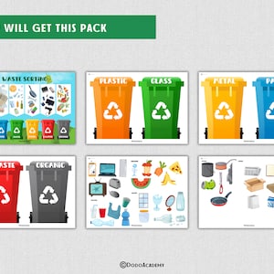 Waste Sorting Activity Recycling Game Earth Day Printable Garbage ...