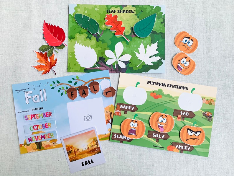 Fall Busy Book Printable Quiet Book Autumn Toddler Busy Book - Etsy