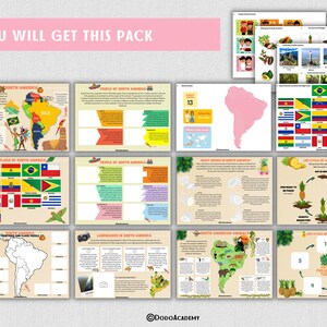 South America Geography Activity Pack: Montessori Map Puzzle (PDF) - Etsy
