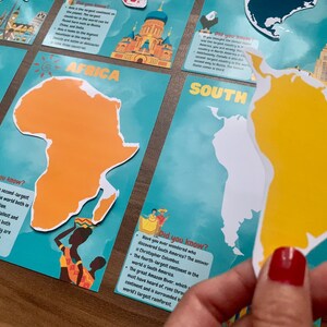 Continents & Oceans Printable Activity and Flashcards Pack World ...
