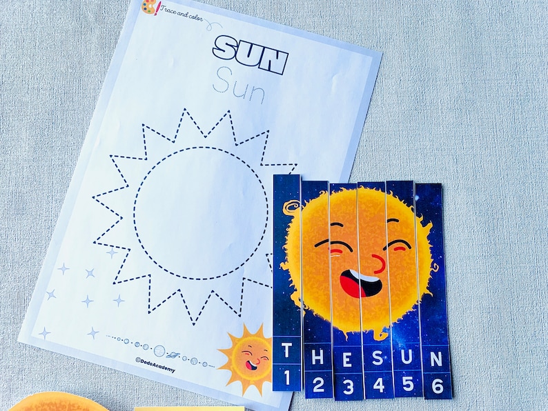 Structure of the Sun Unit Solar System Busy Book Pages Outer Space ...