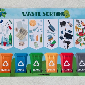 Waste Sorting Activity Recycling Game Earth Day Printable Garbage ...
