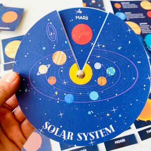 Solar System Busy Book Outer Space Flash Cards Astronomy Learning ...