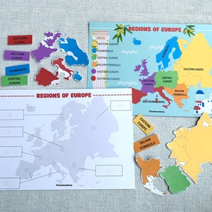 Europe Continents & Oceans Printable Activity Pack World Geography ...